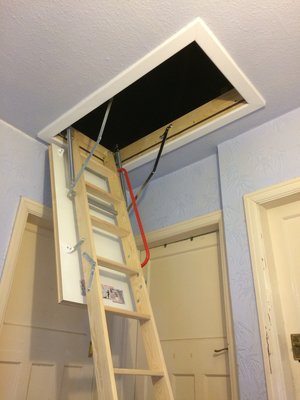 Moving a Loft Hatch & Installing a Ladder & Flooring in Sheldon ...