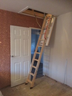 Moving a Loft Hatch & Installing a Ladder & Flooring in Evesham ...